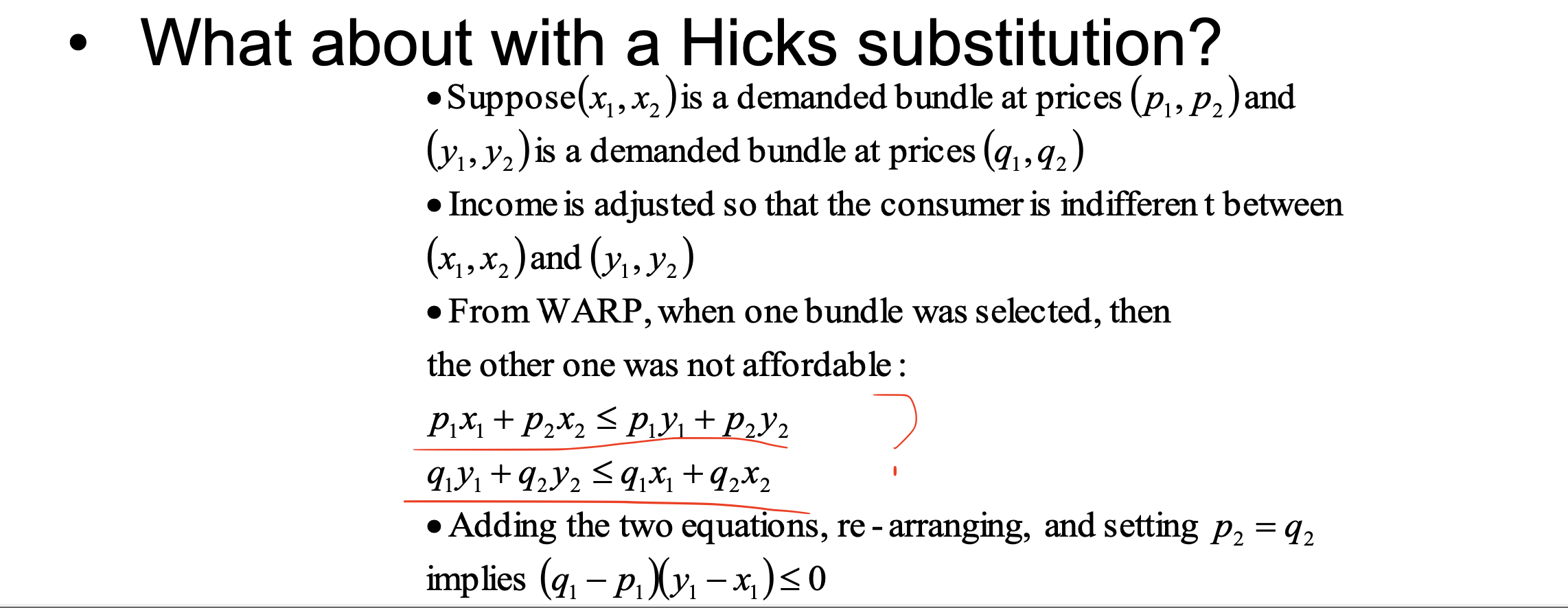Solved What about with a Hicks substitution?Suppose (x1,x2) | Chegg.com