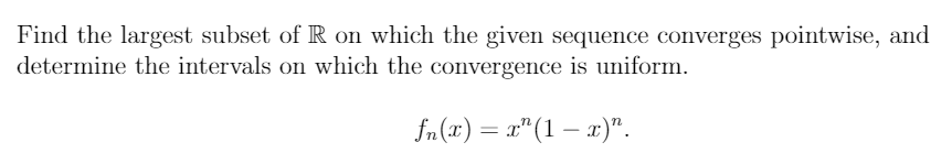 Solved Find the largest subset of R on which the given | Chegg.com