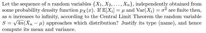 Solved Let the sequence of n random variables {X1,X2,…,Xn}, | Chegg.com