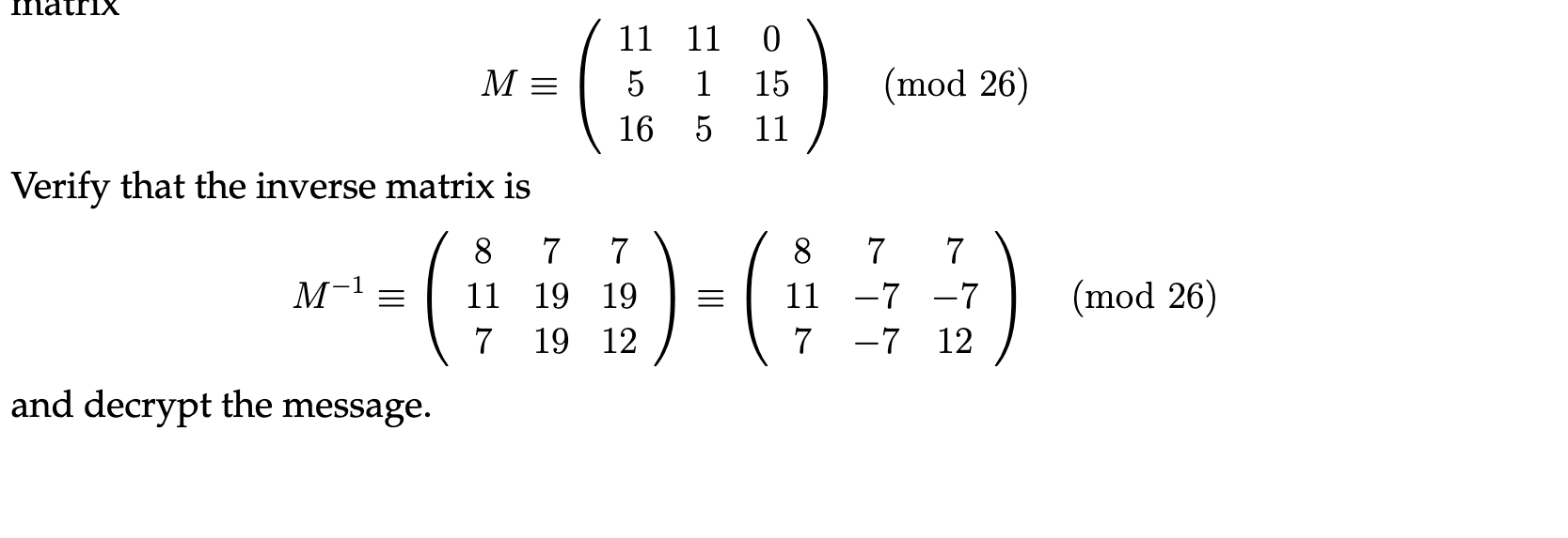 Solved The ciphertext "FWJDSPLQTZNTUHD" was obtained using a | Chegg.com