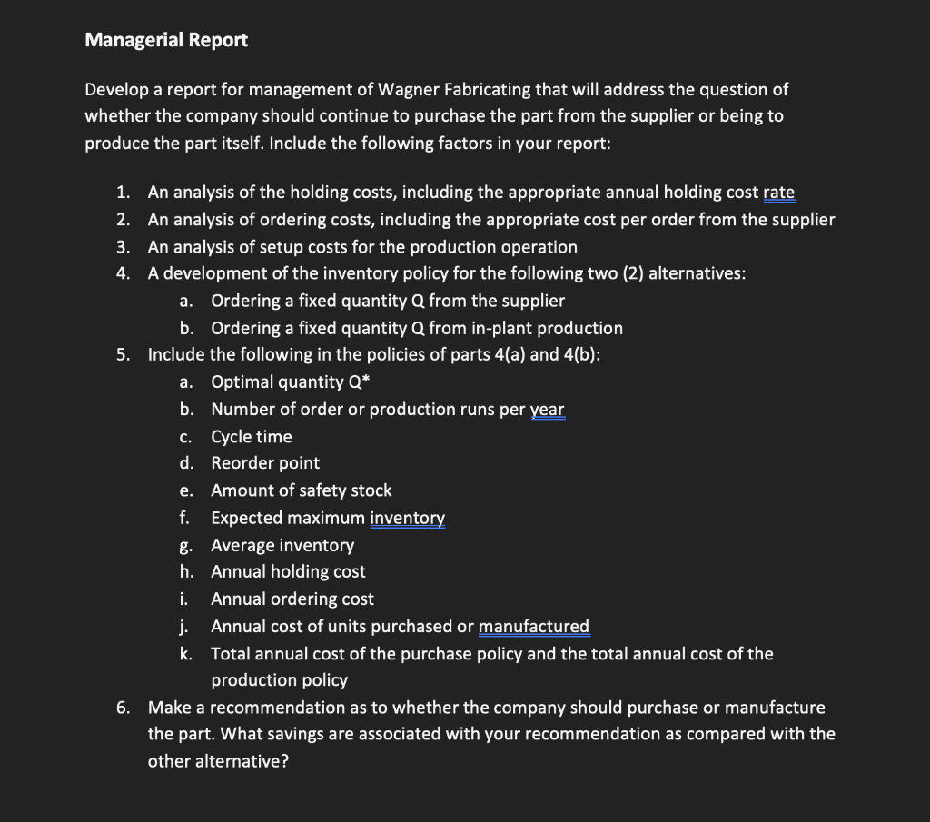 Solved Case Study \#3 - Inventory Management - Wagner | Chegg.com