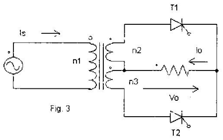 Solved Q.4 Fig. 3 shows a single-phase center-tapped | Chegg.com