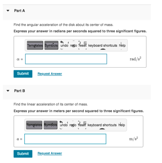 Solved A thin, light string is wrapped around the rim of a | Chegg.com
