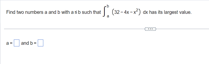 Solved Find two numbers a and b with a≤b such that | Chegg.com