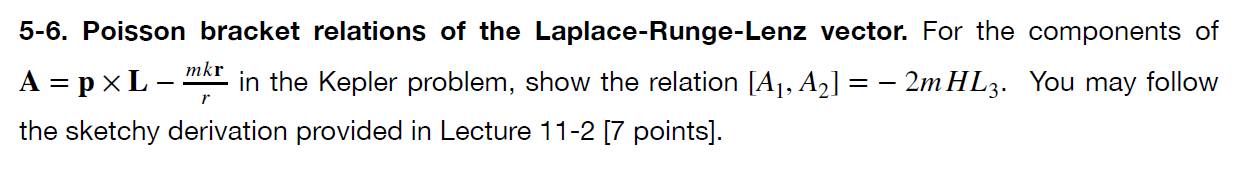 mkr 5-6. Poisson bracket relations of the | Chegg.com