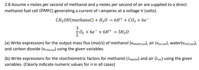 Fuel Cell fundamentals 3rd edition Wiley2.8 Assume x | Chegg.com