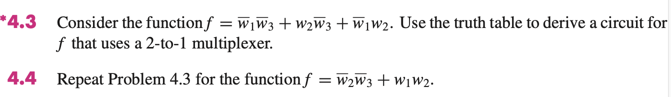 Solved 43 Consider The Function F W1w3 W2w3 W1w2