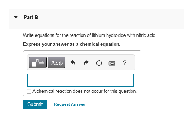 Solved Write equations for the reaction of lithium hydroxide | Chegg.com