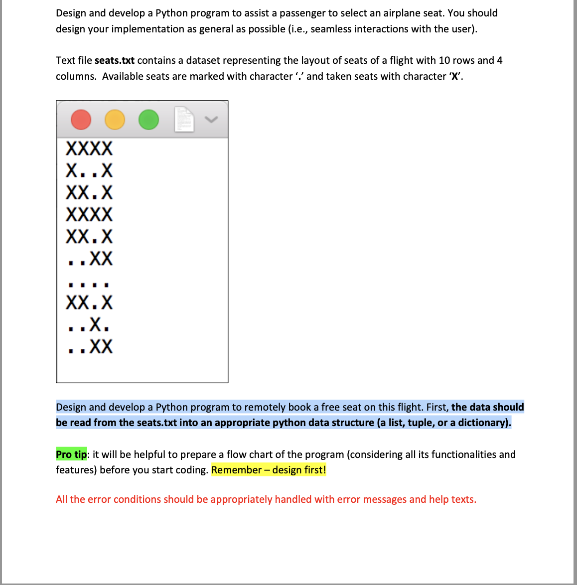 Solved Design and develop a Python program to assist a | Chegg.com