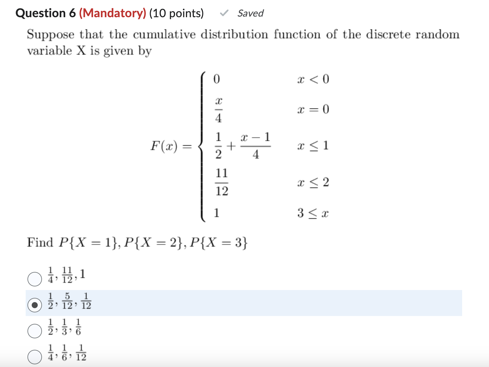 Solved Suppose that the cumulative distribution function of | Chegg.com