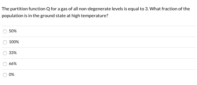Solved The partition function Q for a gas of all | Chegg.com