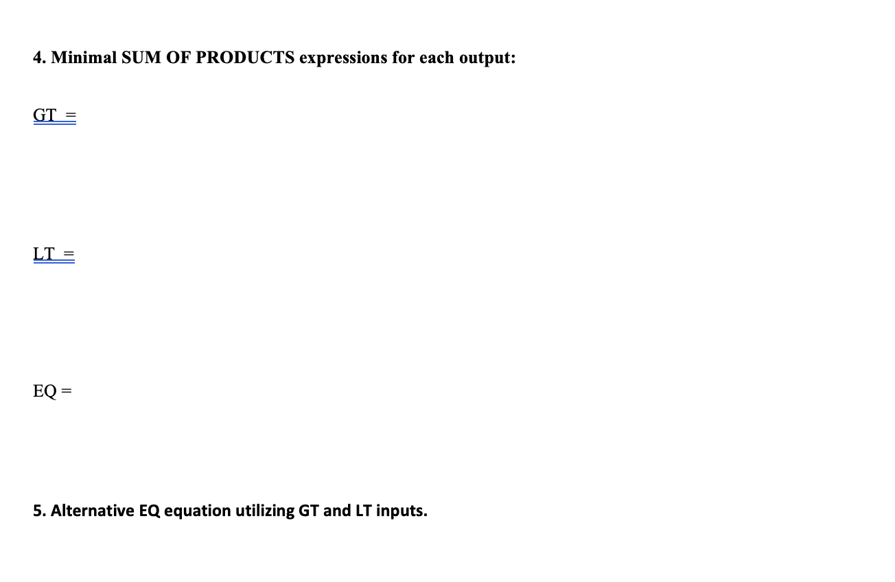 Solved 34 Minimal Sum Of Products Expressions For Each 