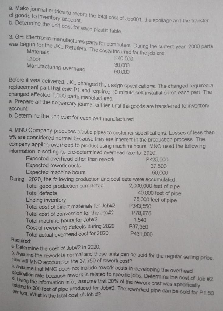 Solved Problem Solving. Analyze the given problems and use | Chegg.com