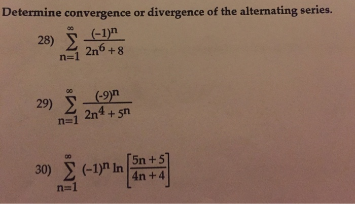 Solved Determine convergence or divergence of the | Chegg.com Solved Determine convergence or divergence of the | Chegg.com