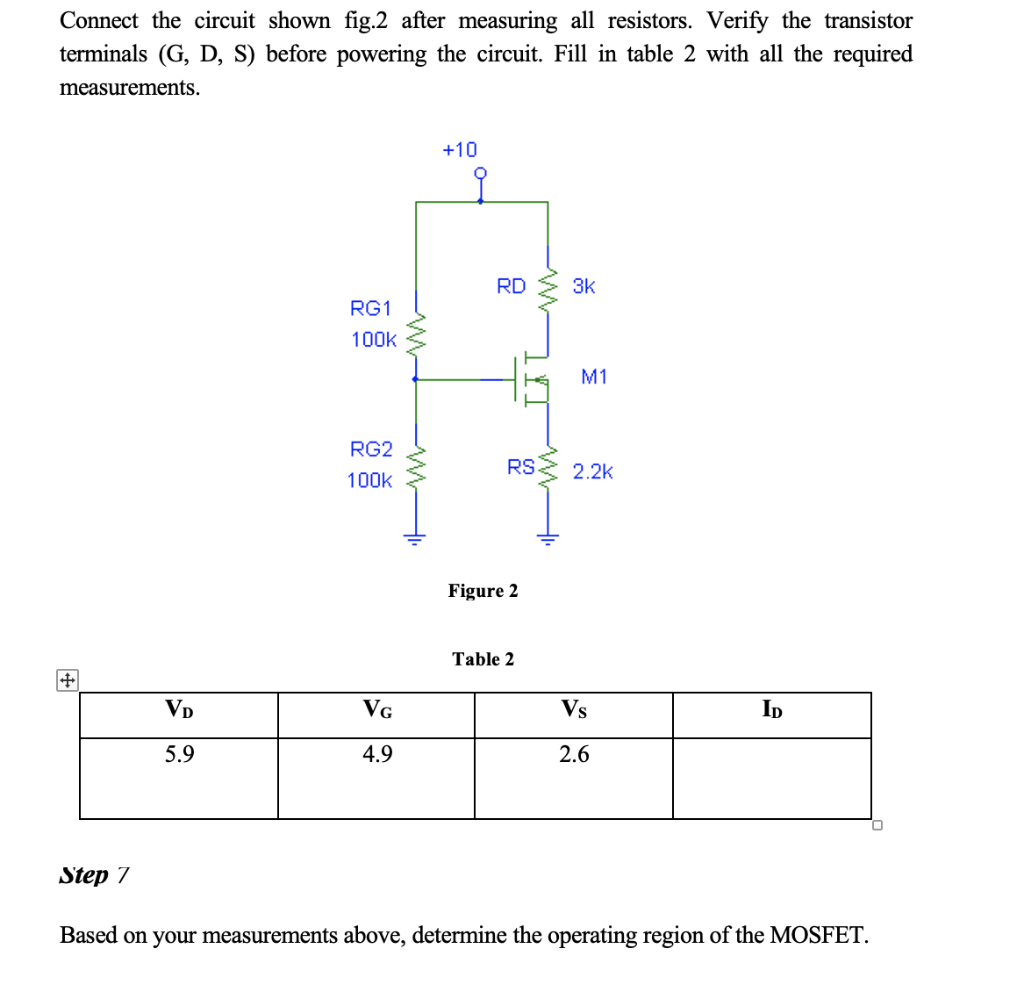 Solved Connect the circuit shown fig.2 after measuring all | Chegg.com