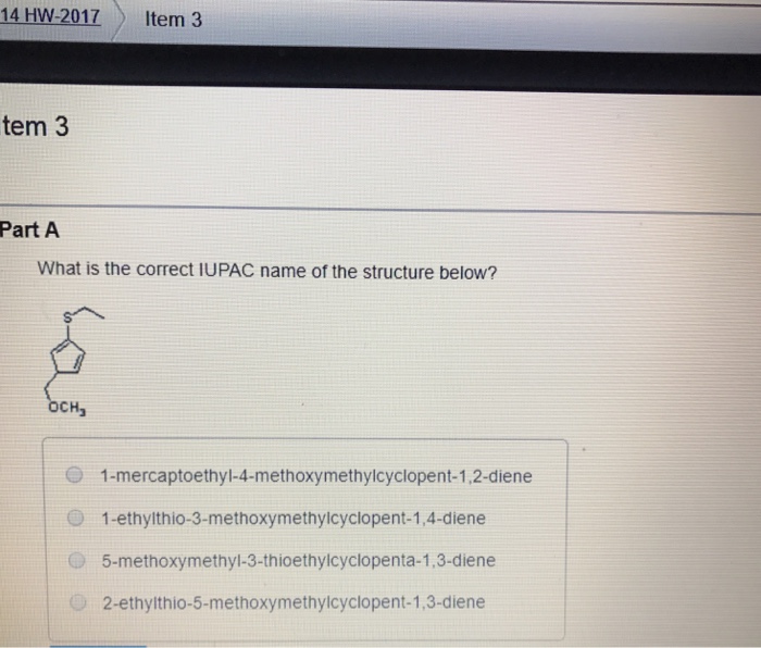 Solved What is the correct IUPAC name of the structure | Chegg.com