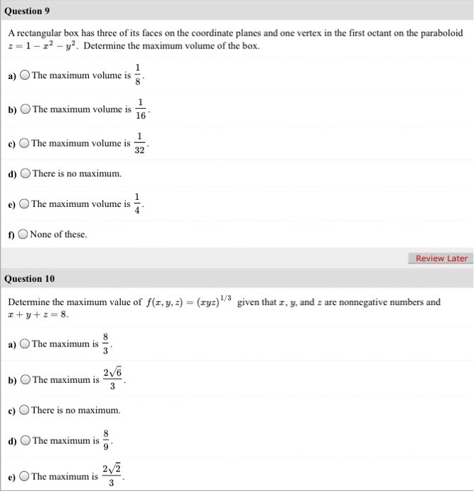 Solved A rectangular box has three of its faces on the | Chegg.com