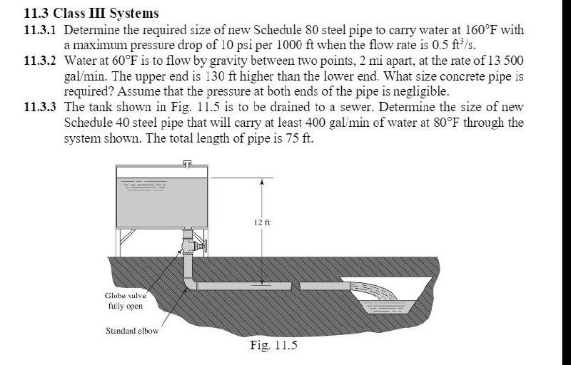 Solved 11.3 Class III Systems 11.3.1 Determine the required | Chegg.com