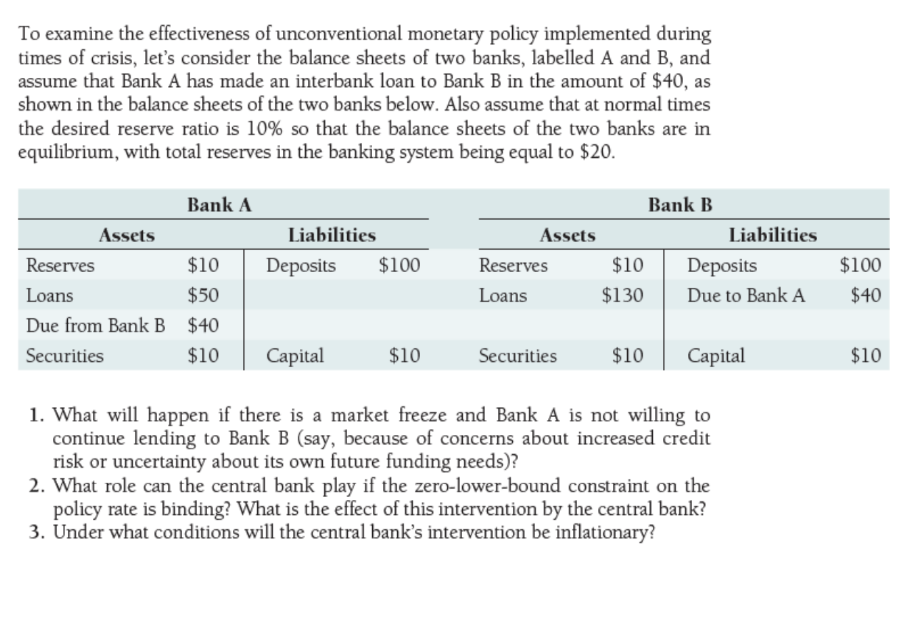 Solved To examine the effectiveness of unconventional | Chegg.com