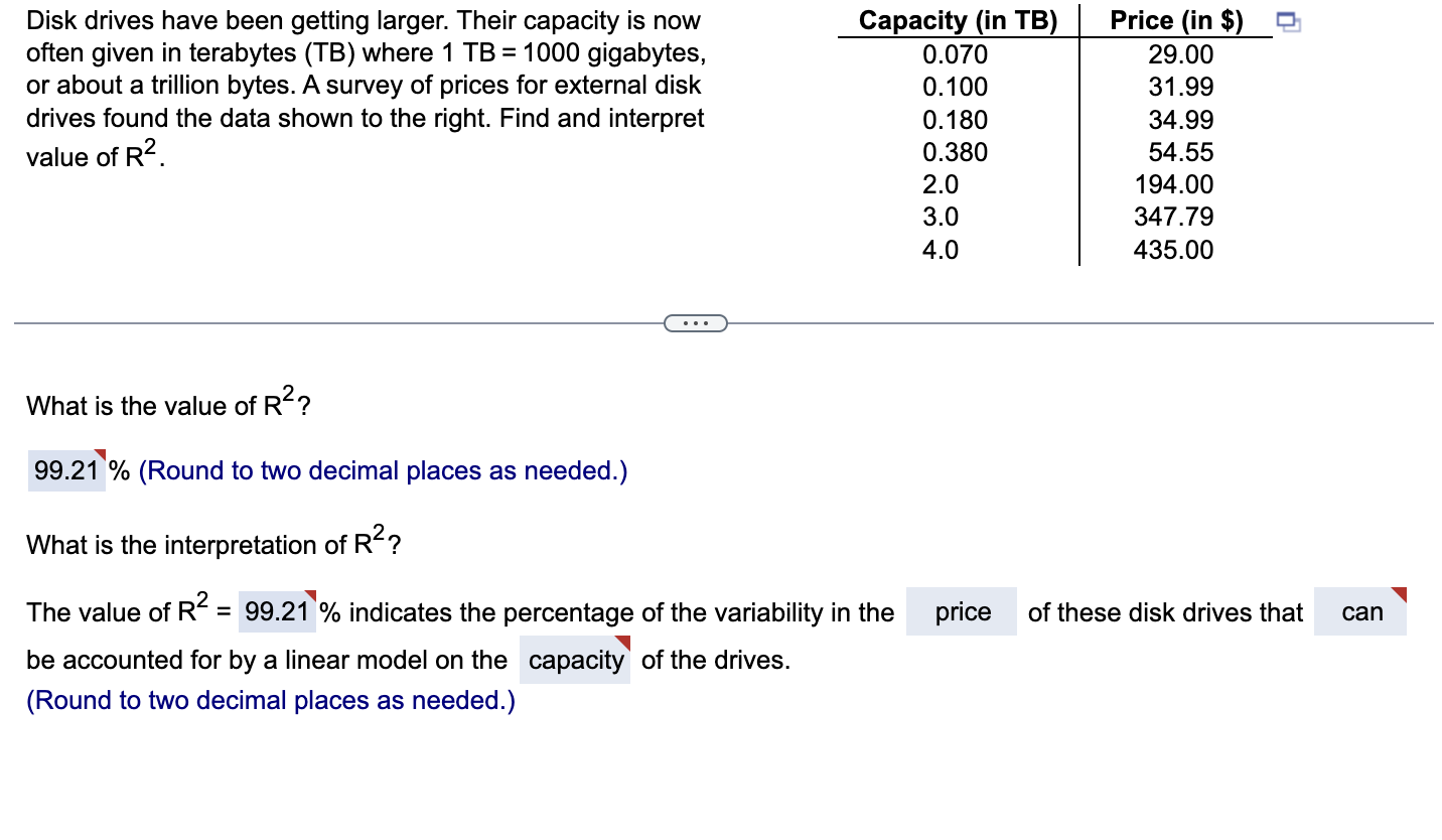 Solved Disk drives have been getting larger. Their capacity | Chegg.com