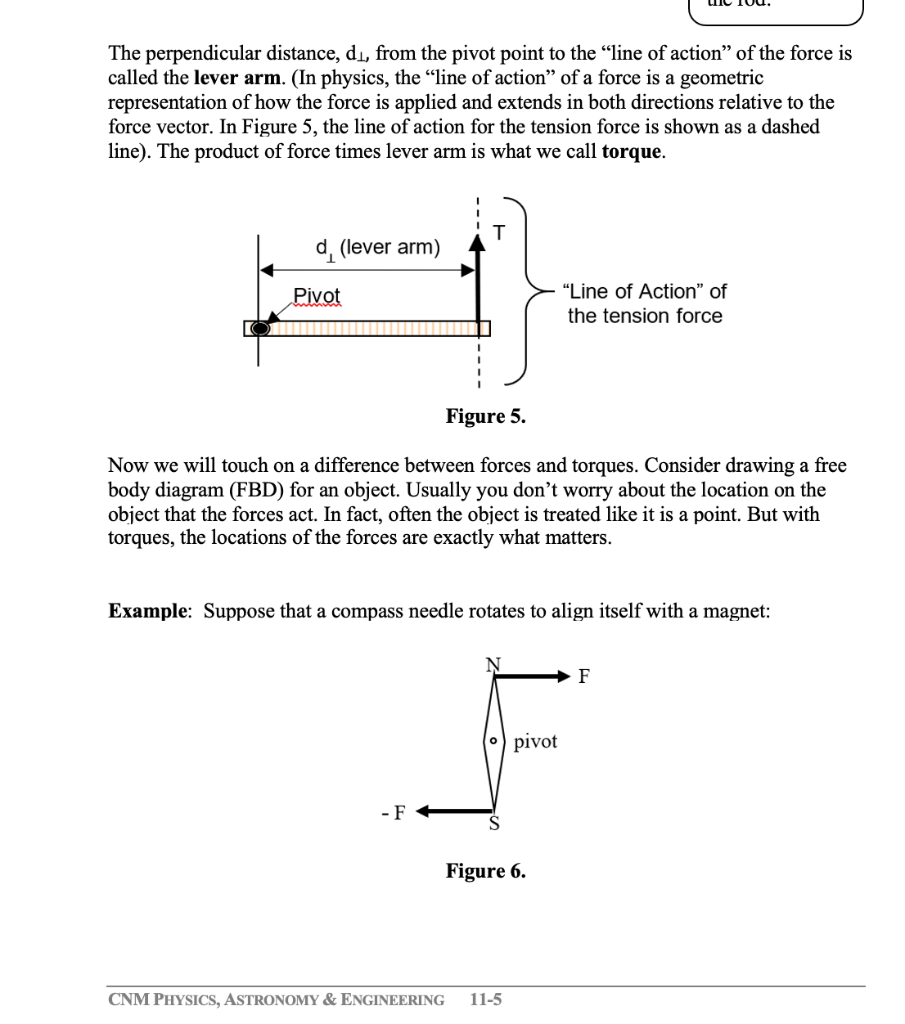 Solved LILIU The perpendicular distance, d), from the pivot | Chegg.com