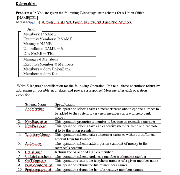 Solved Deliverables:Problem # 1: You are given the following | Chegg.com