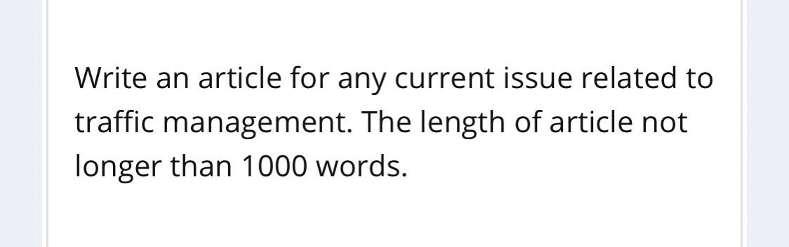 Solved Write an article for any current issue related to | Chegg.com