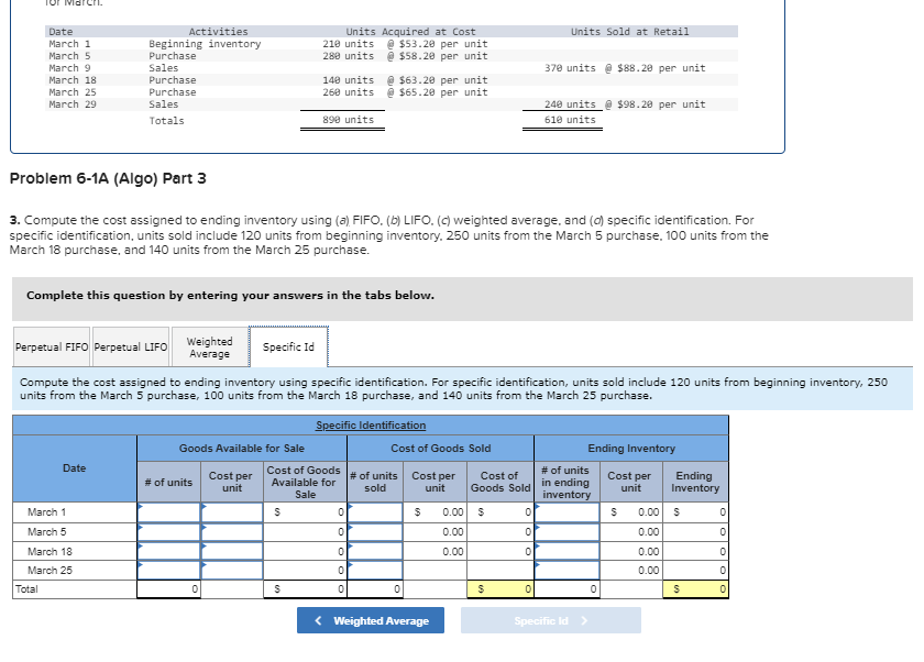 Solved Problem 6-1A (Algo) Perpetual: Alternative cost flows | Chegg.com