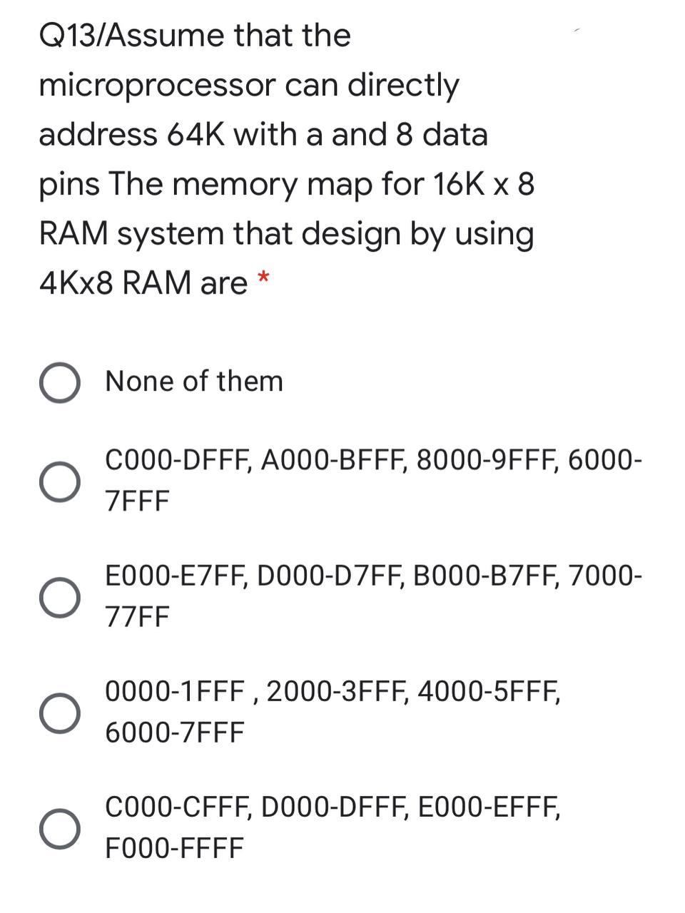 Solved Q13/Assume that the microprocessor can directly | Chegg.com