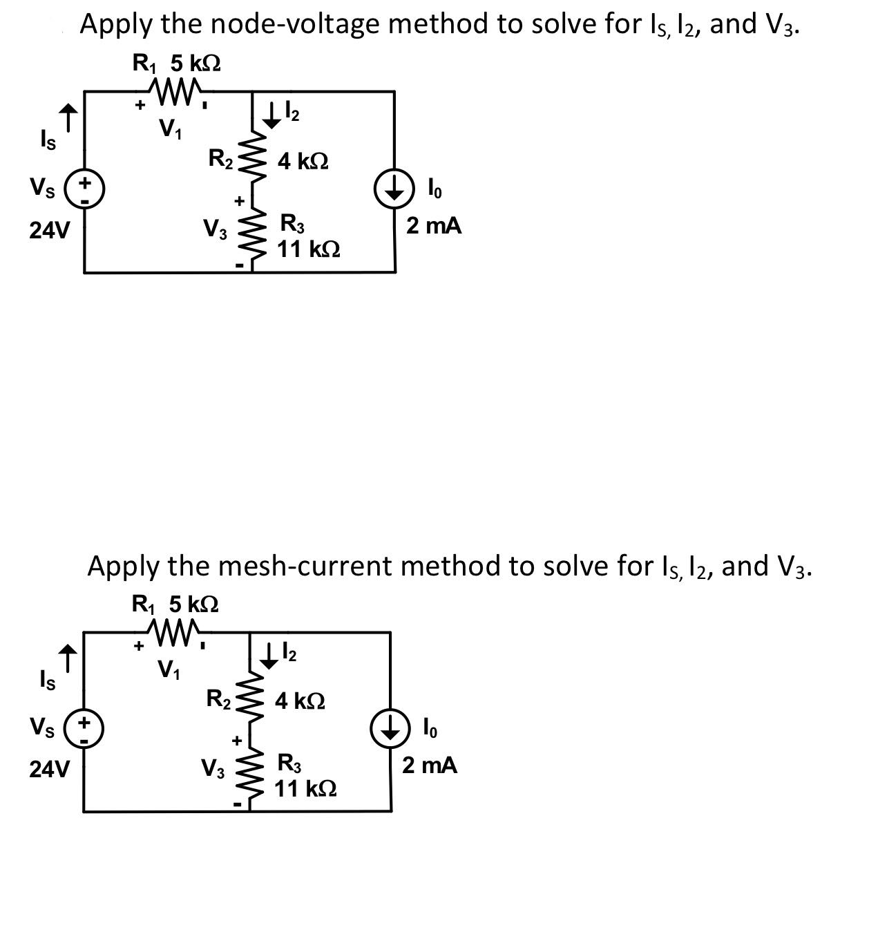 Solved Apply The Node Voltage Method To Solve For I1l2 And 5193