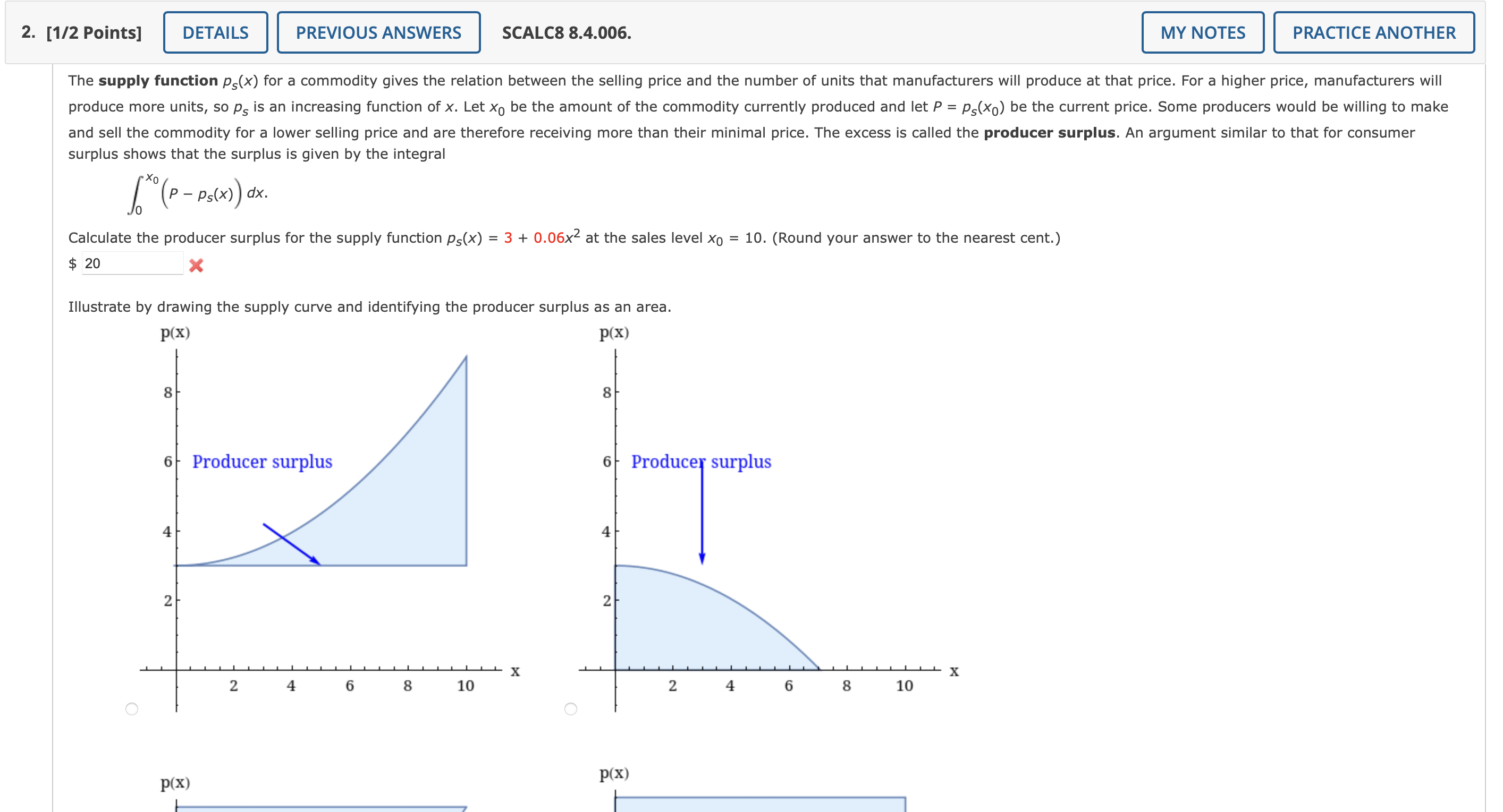 Solved surplus shows that the surplus is given by the | Chegg.com