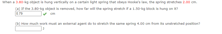 Solved When a 3.80−kg object is hung vertically on a certain | Chegg.com