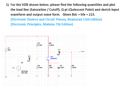 Solved 1) For the VDB shown below, please find the following | Chegg.com