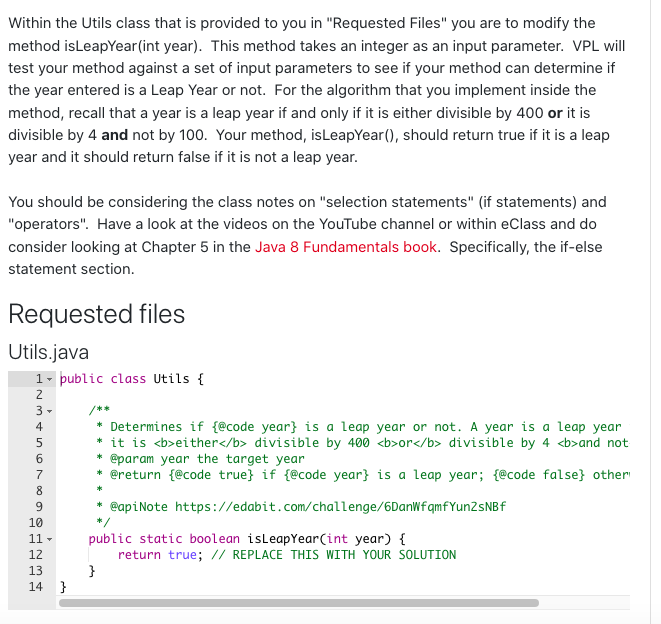 Solved Within the Utils class that is provided to you in | Chegg.com