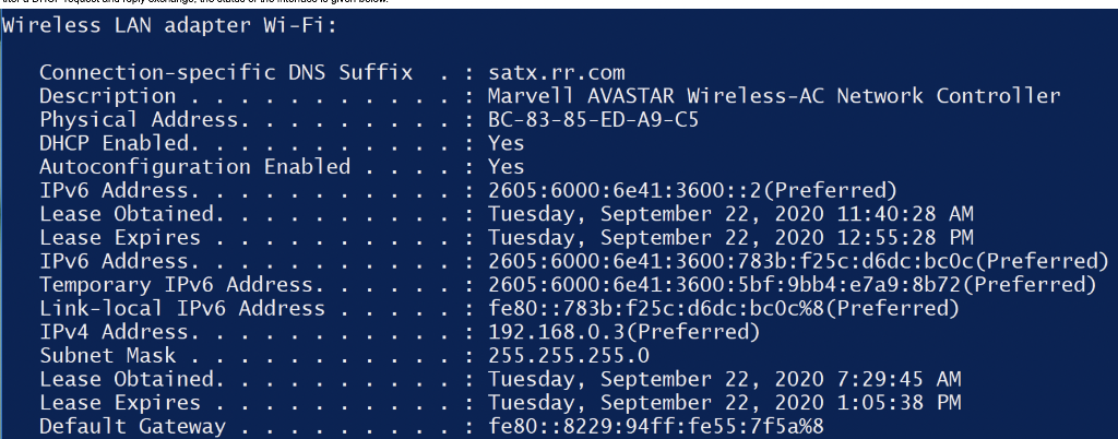 Solved The status of a network interface before DHCP request | Chegg.com