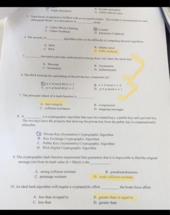 Solved 3OES with teo keys Counter D Electronic Codebook The | Chegg.com