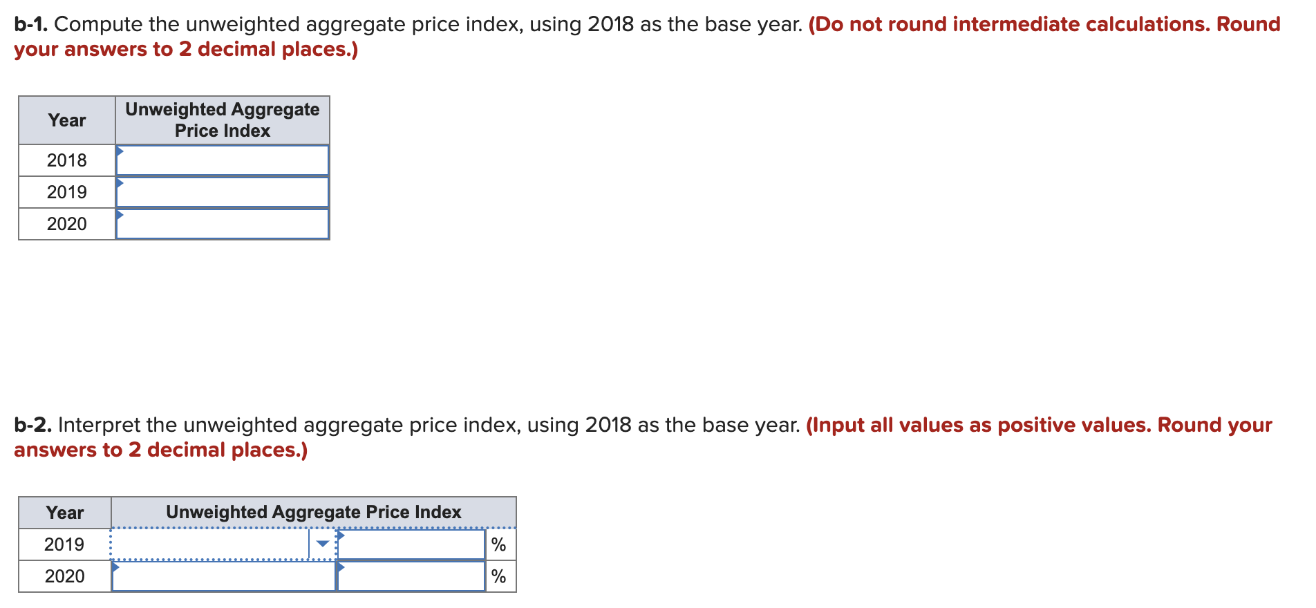 Solved Consider the following price data from 2018 to 2020. | Chegg.com