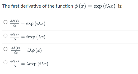 Solved The first derivative of the function 0 (x) = exp | Chegg.com