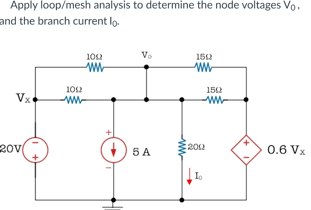 Solved Apply loop/mesh analysis to determine the node | Chegg.com