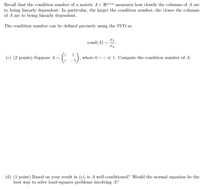 Solved ( 12 points total) Let A∈Rm×n be a full rank matrix | Chegg.com