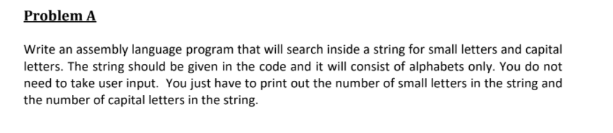 Solved Problem A Write an assembly language program that | Chegg.com