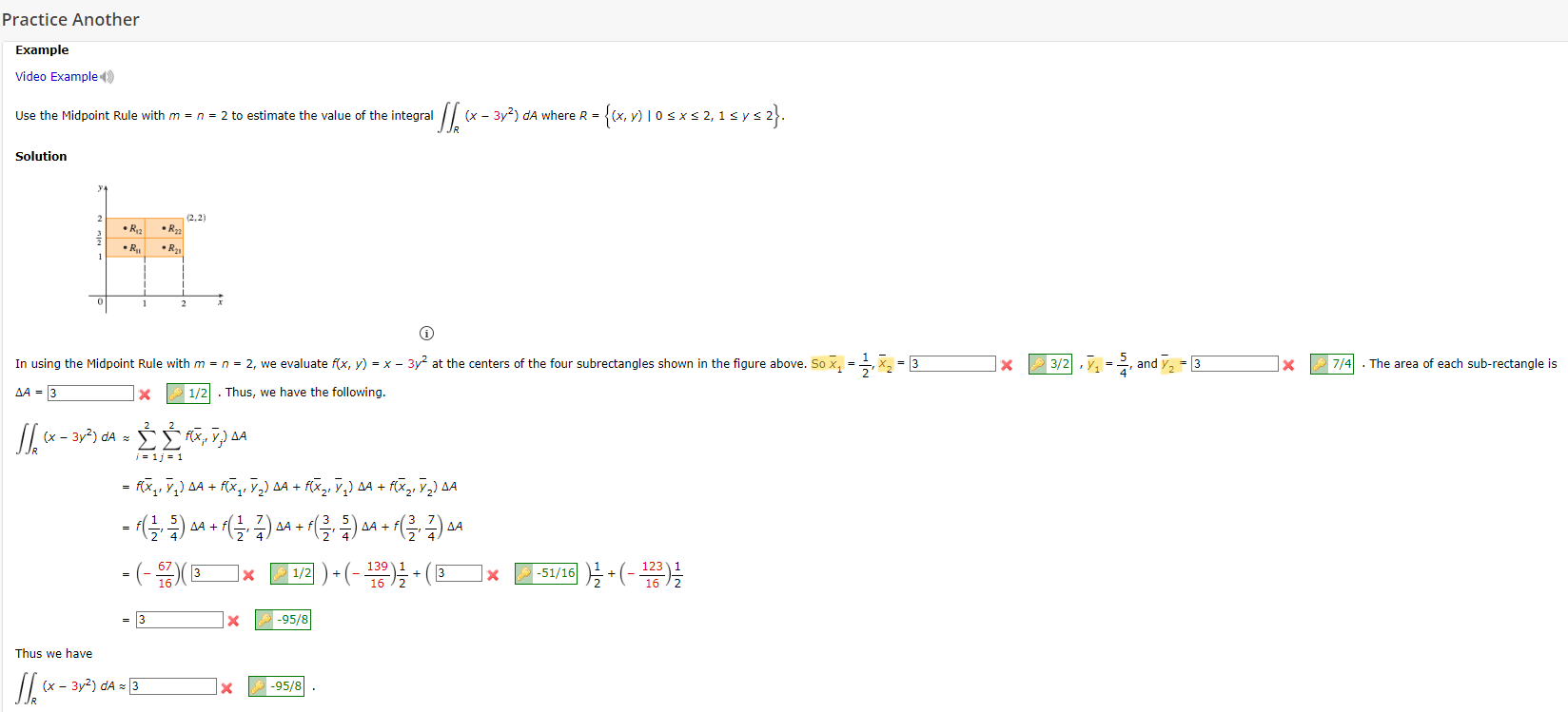 Solved How do you get the answer for x1=½ , x2=3/2 , y1=5/4 | Chegg.com