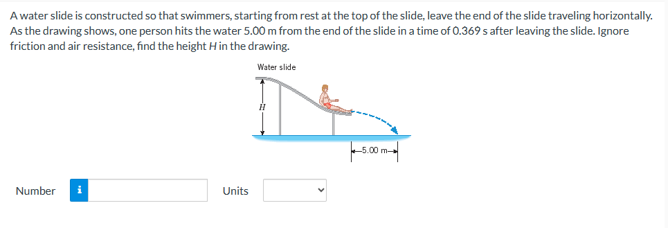 Solved A water slide is constructed so that swimmers, | Chegg.com