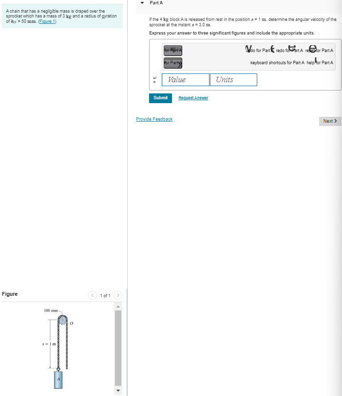 Solved Part AA chain that has a negligible mass is draped | Chegg.com