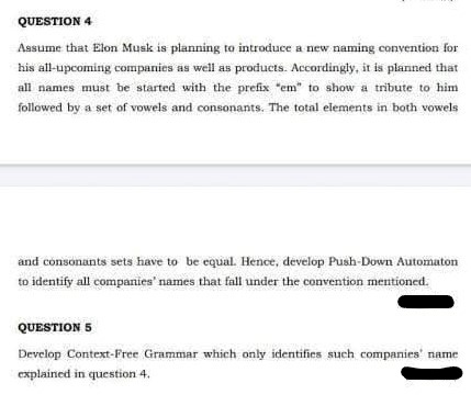 Solved QUESTION 4 Assume that Elon Musk is planning to | Chegg.com