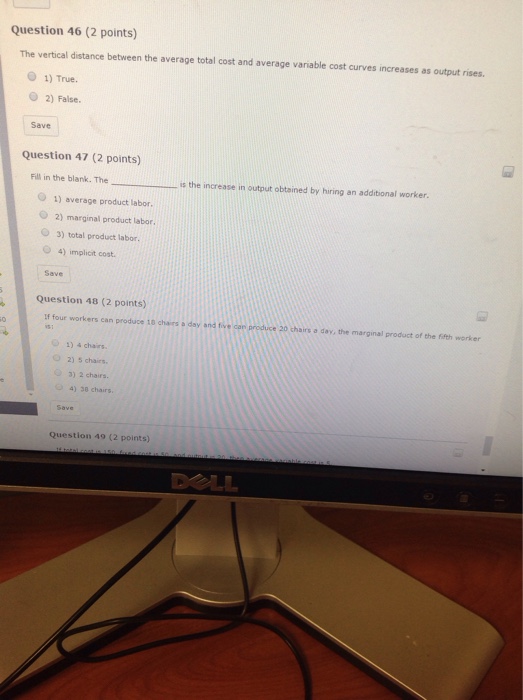 Solved The vertical distance between the average total cost | Chegg.com