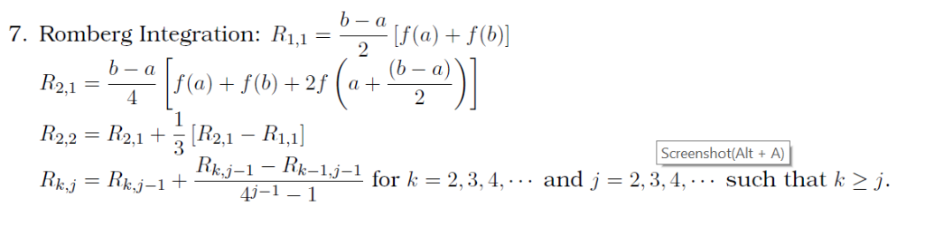 Solved 3. (a) (5 points) By the Romberg algorithm, | Chegg.com