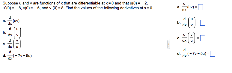 Solved Suppose u and v are functions of x that are | Chegg.com