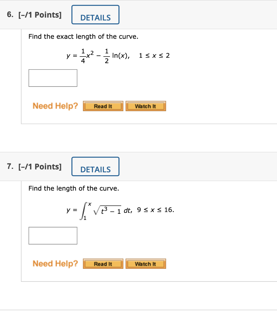 Solved Find the exact length of the curve. y=3x3+4x1,1≤x≤3 | Chegg.com
