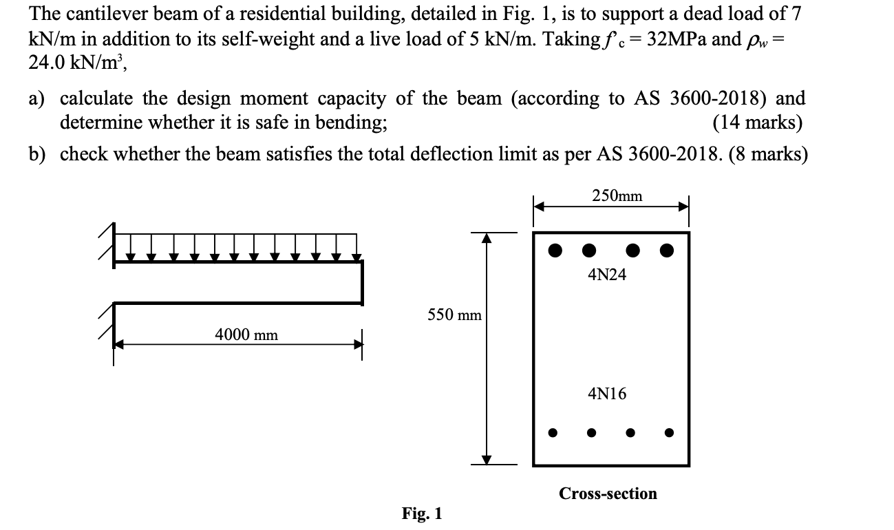 Notes: 1) Concrete cover from top to centerline of | Chegg.com